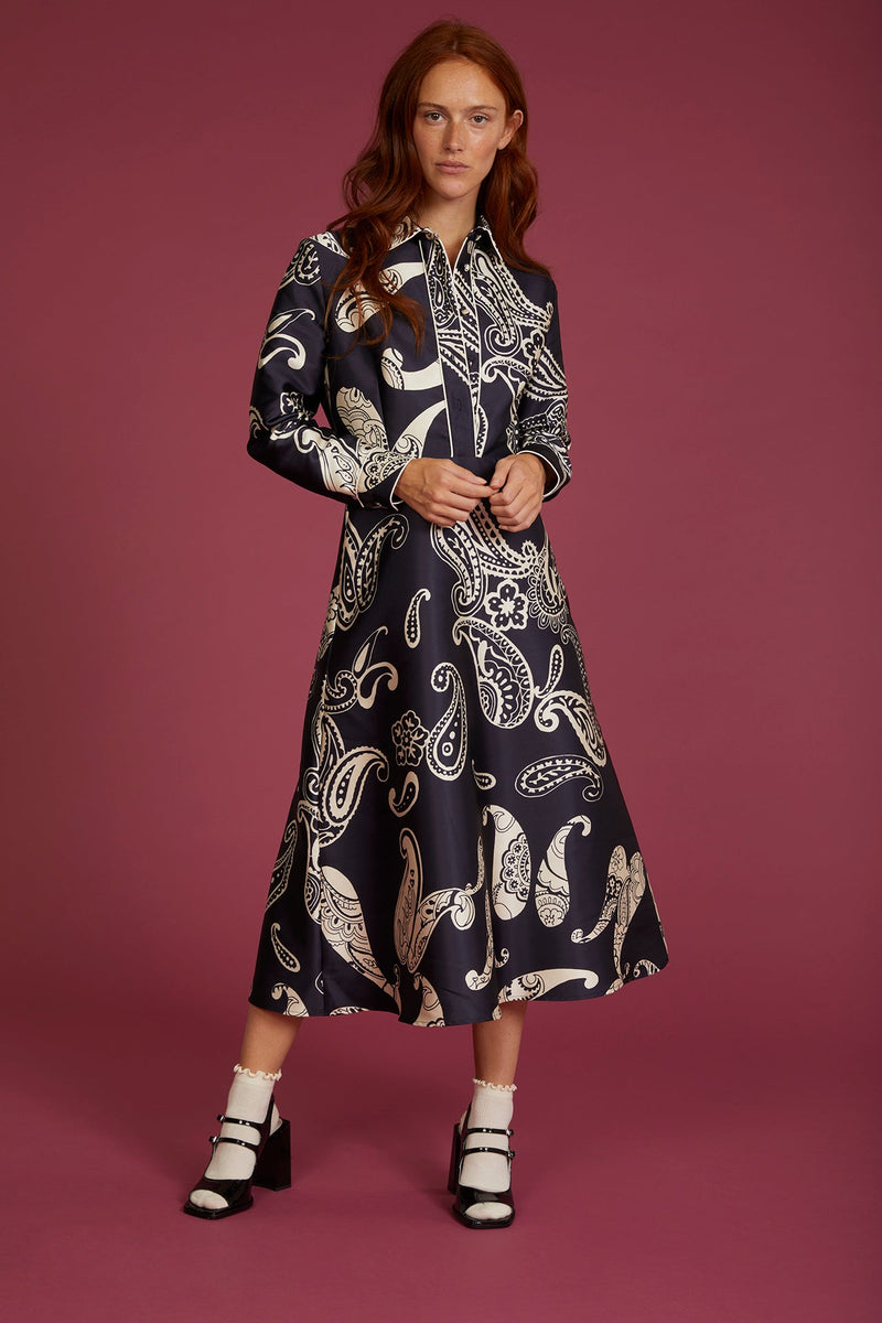 Maria de la Orden | Diderot Dress Black and White Print