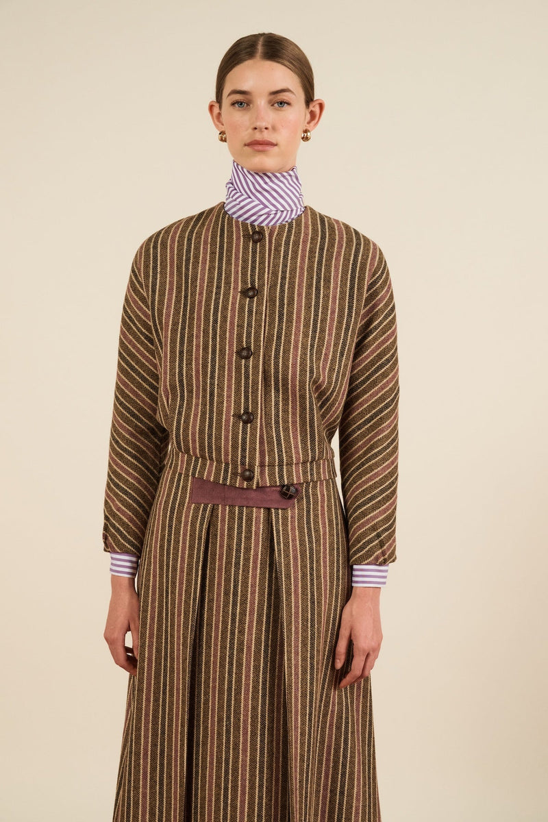 Maria de la Orden | Jamie Jacket Purple Stripes