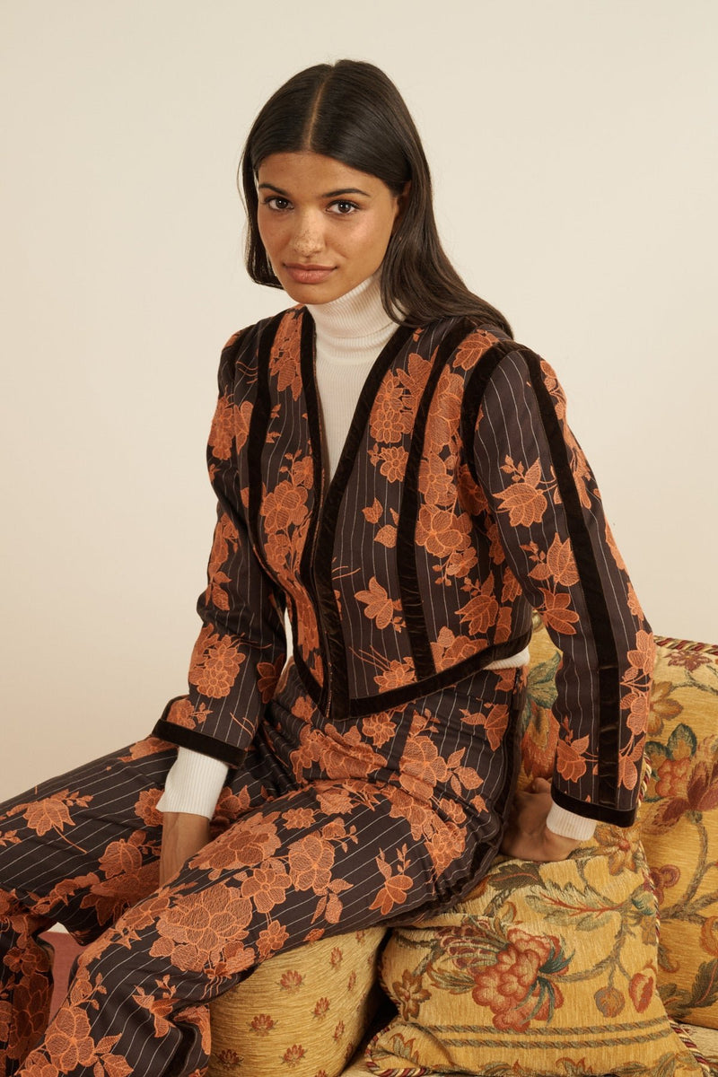Maria de la Orden | Jones Jacket Brown Embroidered