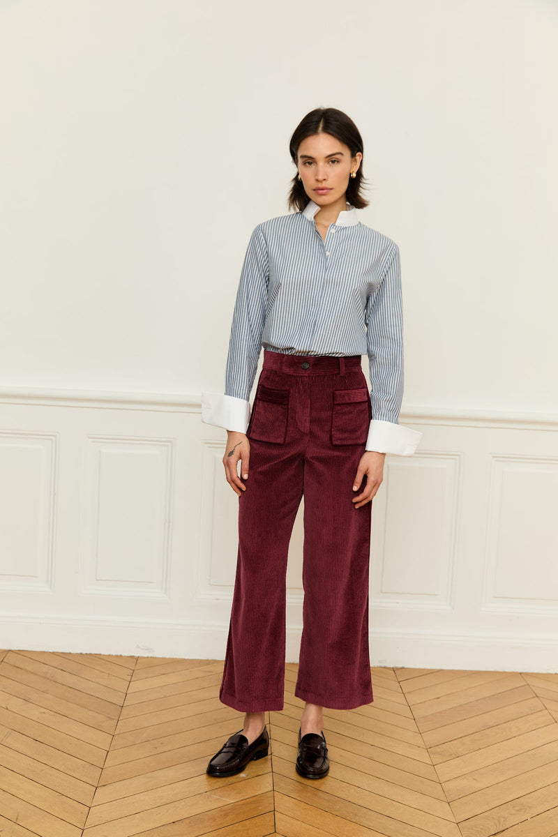Maria de la Orden | Niza Pants Burgundy Corduroy